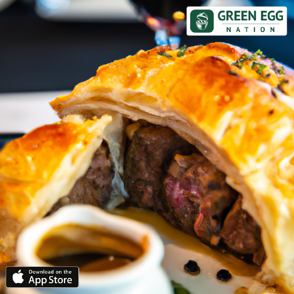 Grilled Beef Wellington with Red Wine Sauce - Green Egg Nation